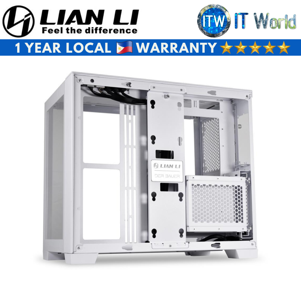 Lian li Dynamic Mini Redefine Modularity Snow White Tempered Glass PC ...