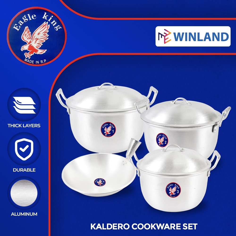 Eagle King by Winland Double Handle Heavy Duty Thick Aluminum 7pcs ...