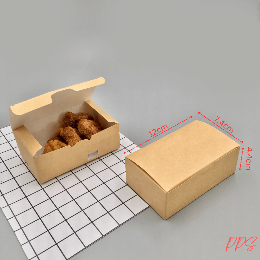 25pcs Chicken Nuggets Box Paper Plain Kraft/Green Fast Food Design/Pink ...