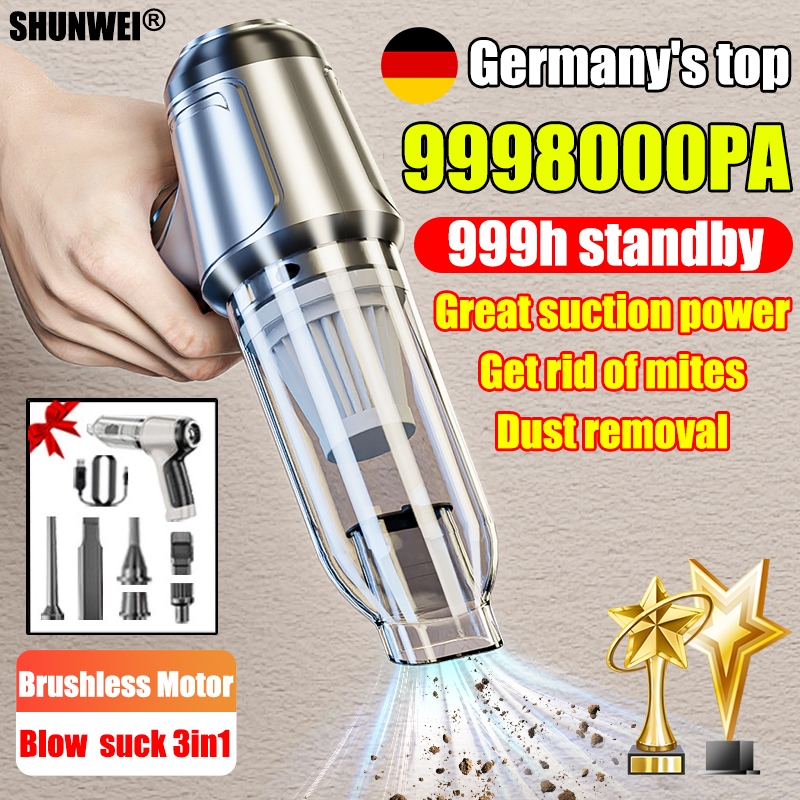 3in1 small Vacuum Cleaner 99000PA Portable Wireless mini Handheld Car ...