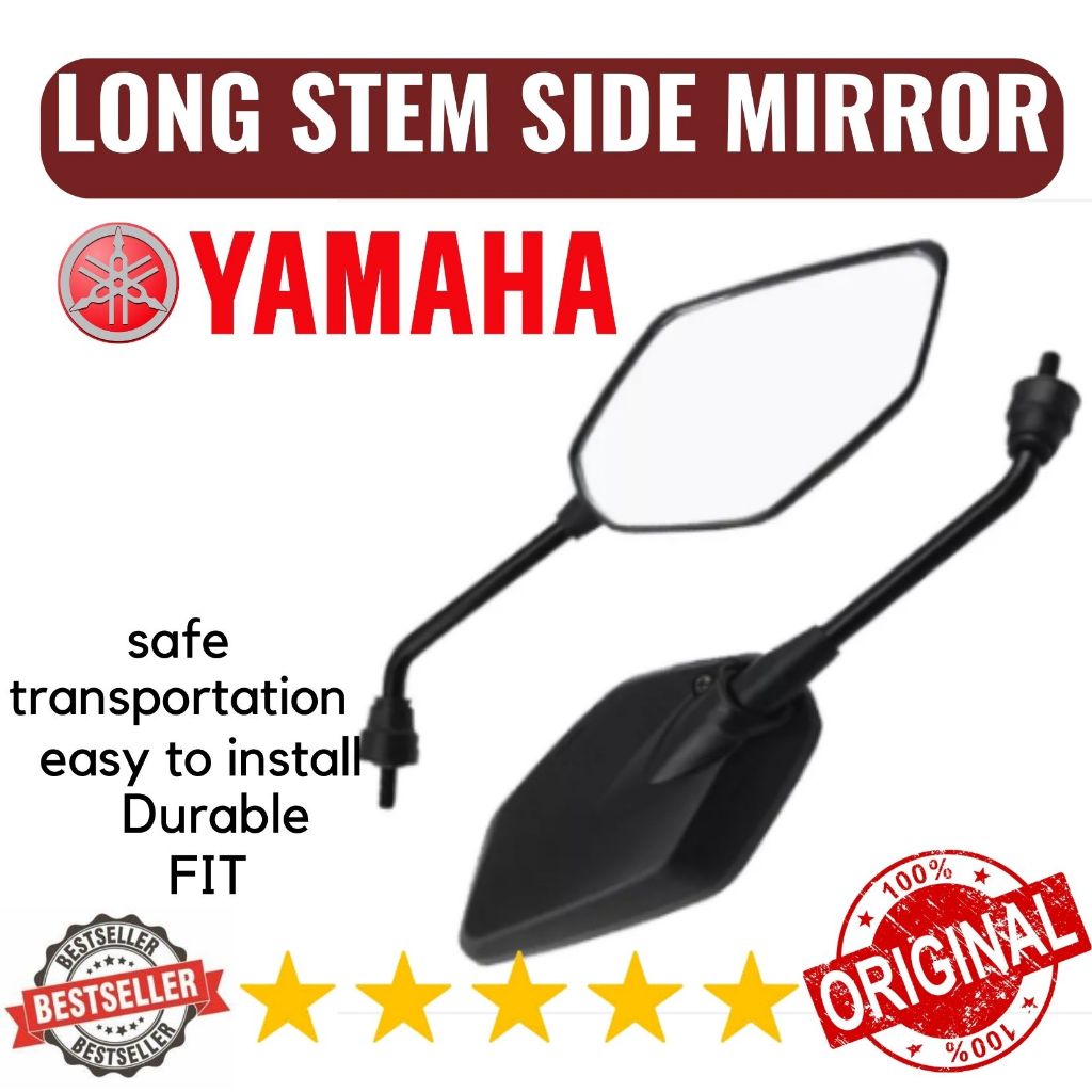 YAMAHA SNIPER 135/150 BLACK LONG STEM SIDE MIRROR ACCESSORIES YAMAHA ...