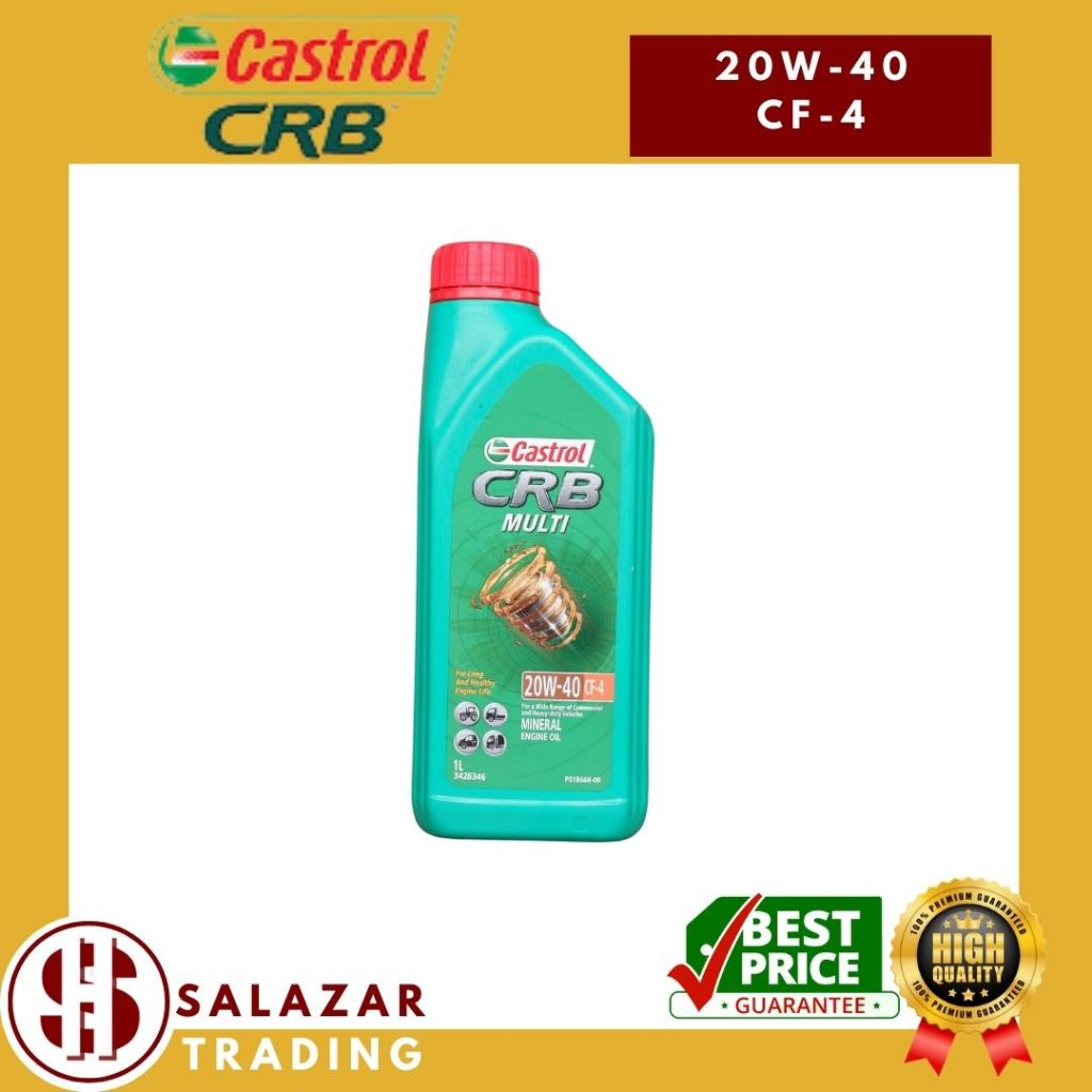 CALTEX CASTROL CRB MULTI 20W-40 CF-4 1LITER MOTORCYCLE ENGINE | Shopee ...