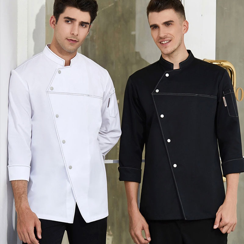 Chef Uniform Women Men Long Sleeve Chef Jacket for Summer Restaurant ...