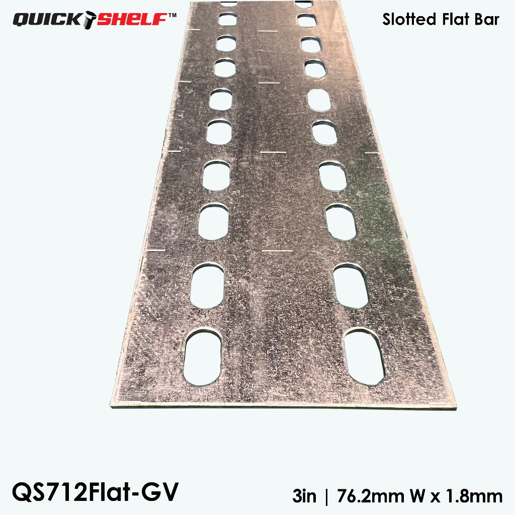 QS DIY Slotted FLAT Bar 3-in x1.8mm QS712Flat Heavy-Duty Galvanized ...