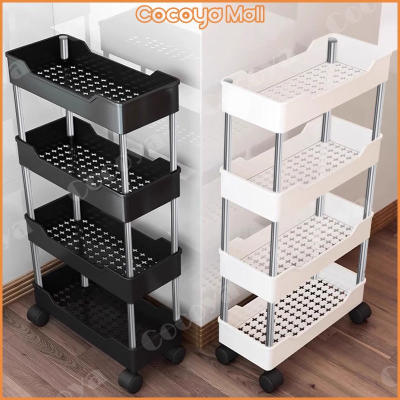 Cocoya Moving Rack 5/4/3 Layer Kitchen Storage Shelf Wall Home Bedroom ...