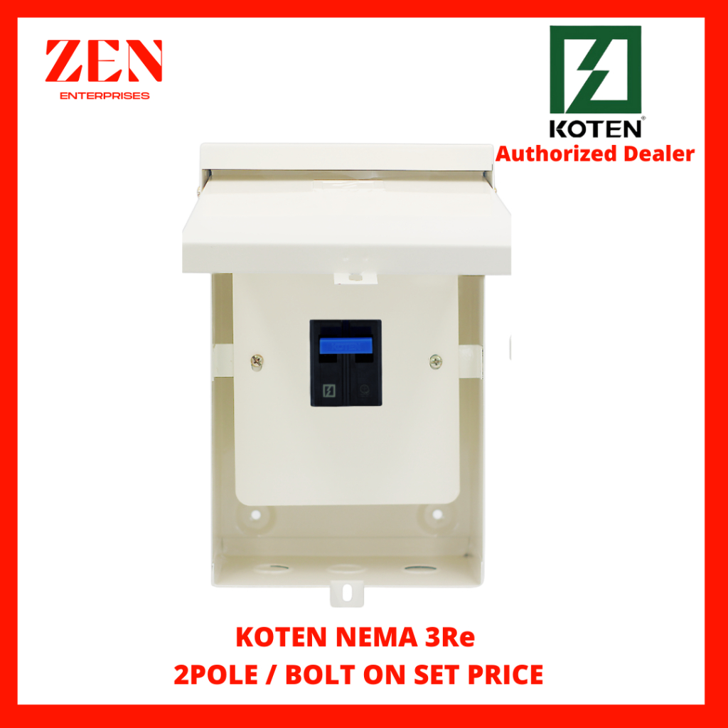 Koten Nema 3R Bolt On (SET or PC) 20A 30A 40A 50A 60A 2pole | Shopee Philippines