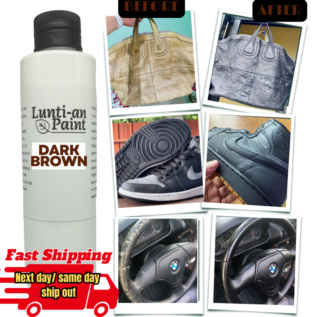 Dark Brown Leather Dye Quick dry and Penetrating paint for your Shoes ...