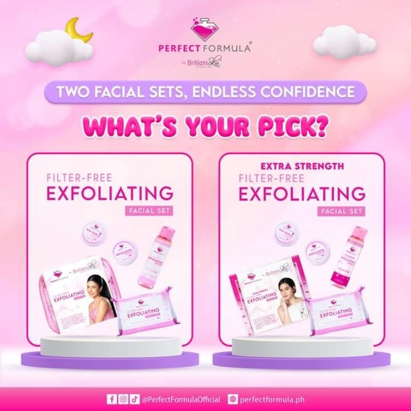 PERFECT FORMULA FILTER-FREE EXFOLIATING FACIAL SET | Shopee Philippines