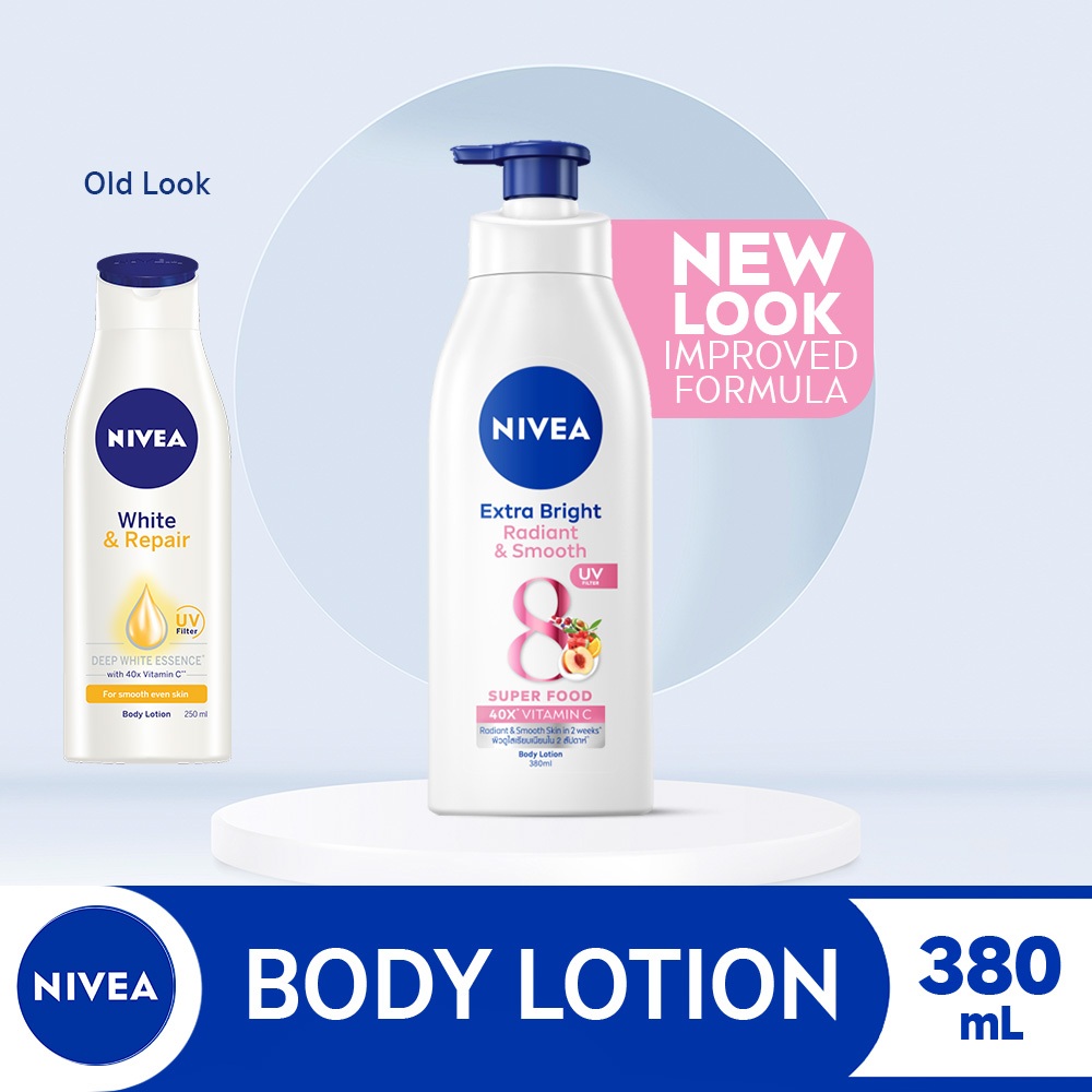 NIVEA Body Lotion Extra Bright Radiant and Smooth Body, 380ml | Shopee ...