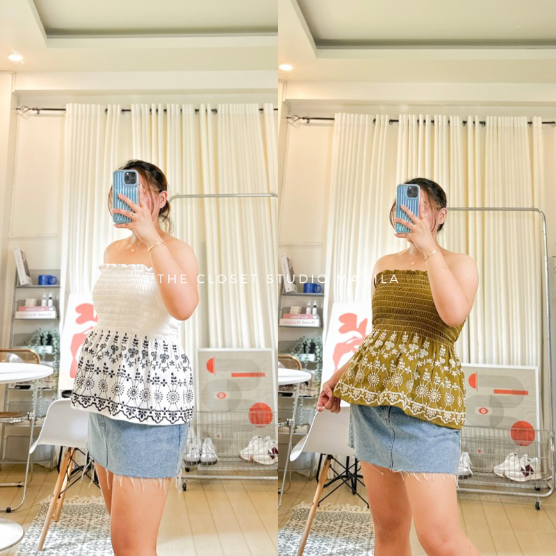 SUZY TOP — Smocking Tube Peplum | Shopee Philippines