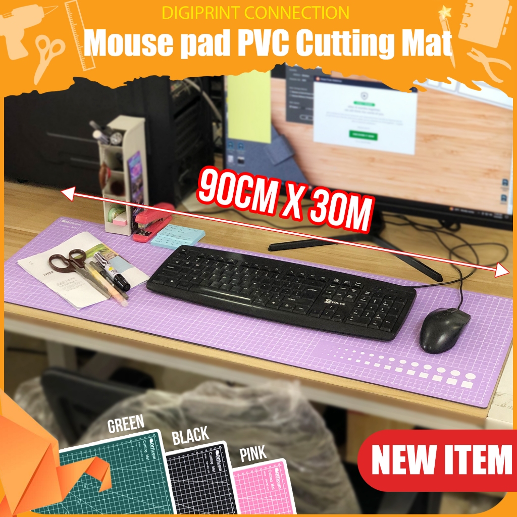 PVC Self-Healing Cutting Mat 90*30cm Mouse Pad Double-sided DIY Tool ...