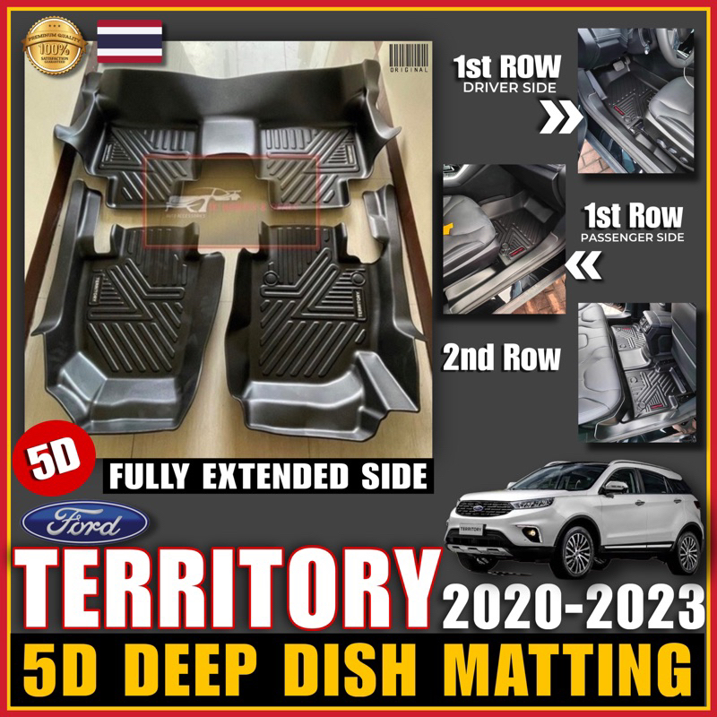 FORD TERRITORY 2020-2023 5D DEEP DISH MATTING (FULLY EXTENDED SIDE ...