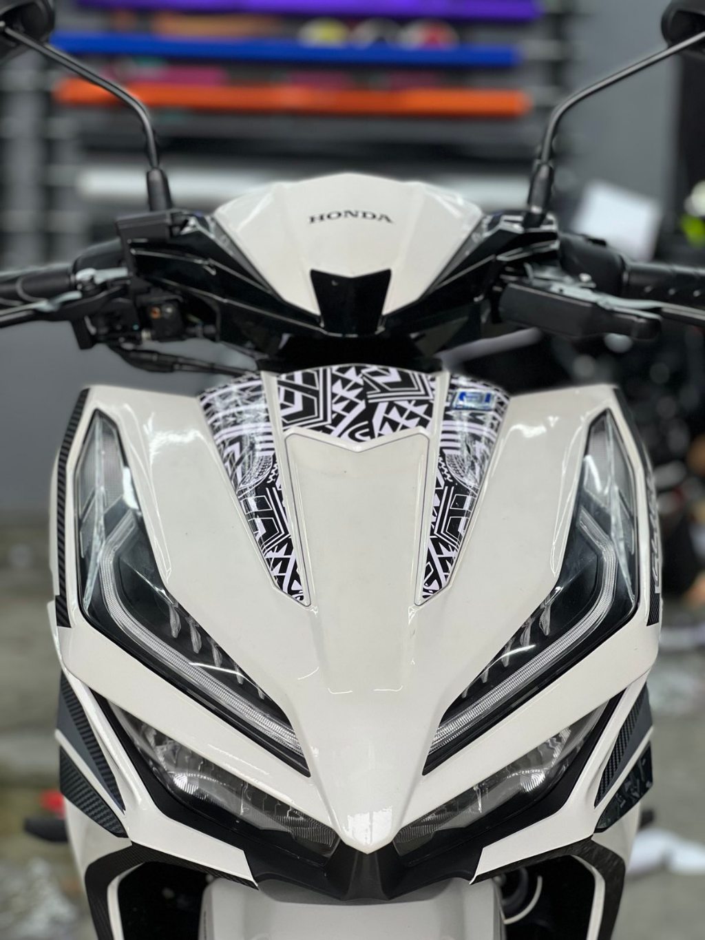 HONDA CLICK 125 V3 FRONT ACCENT PRINTED AND LAMINATED DECALS STICKER ...