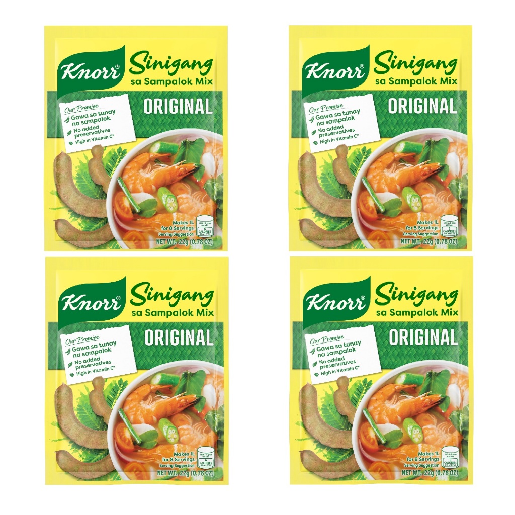 Knorr Sinigang sa Sampalok Original Mix 22g Bundle Of 4 | Shopee Philippines