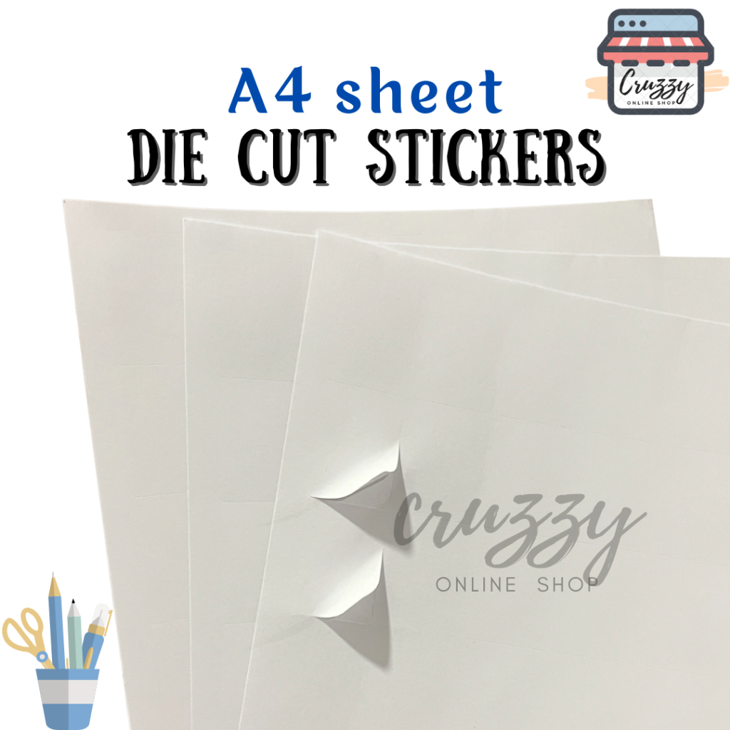 Die Cut Label Stickers / A4 Sheet Self-adhesive / Printable / Diecut ...