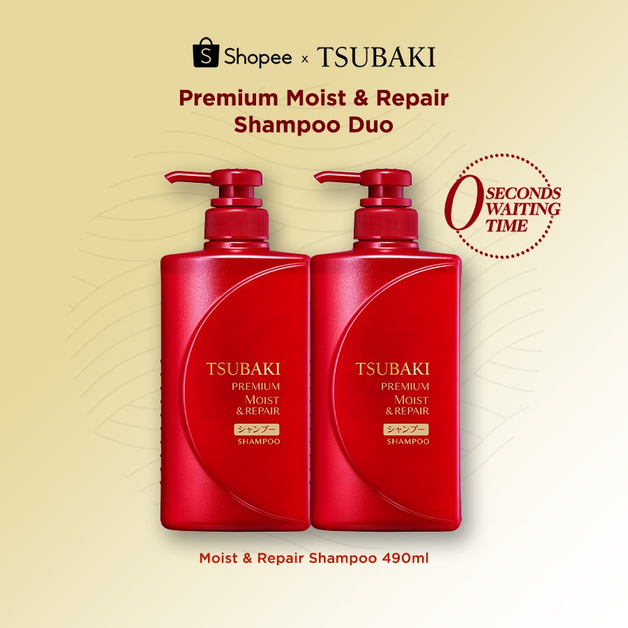 TSUBAKI Premium Moist & Repair Shampoo 490ml Duo | Shopee Philippines