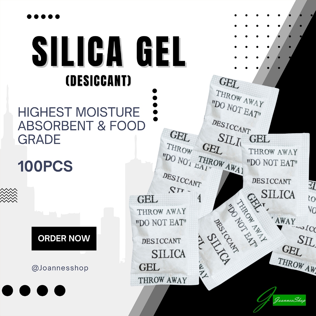 [ 100 PCS ] SILICA GEL (DESICCANT) HIGHEST MOISTURE ABSORBENT & FOOD ...