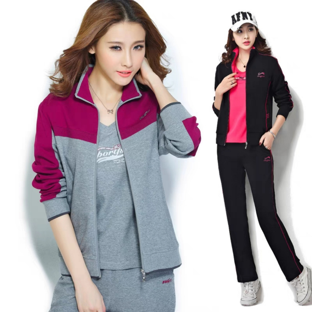 Fashion women splicing high -quality zipper casual jacket | Shopee ...