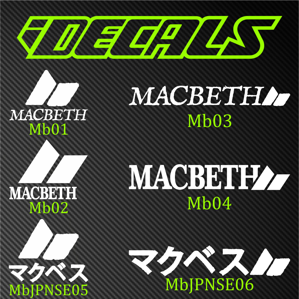 MACBETH STICKERS WATERPROOF | Shopee Philippines