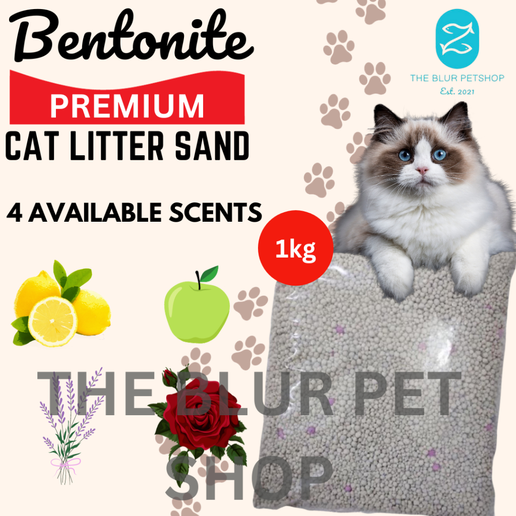 1kg 2kg Fresh Cat Litter Bentonite Fast Clumping Absorbent Sand Natural ...