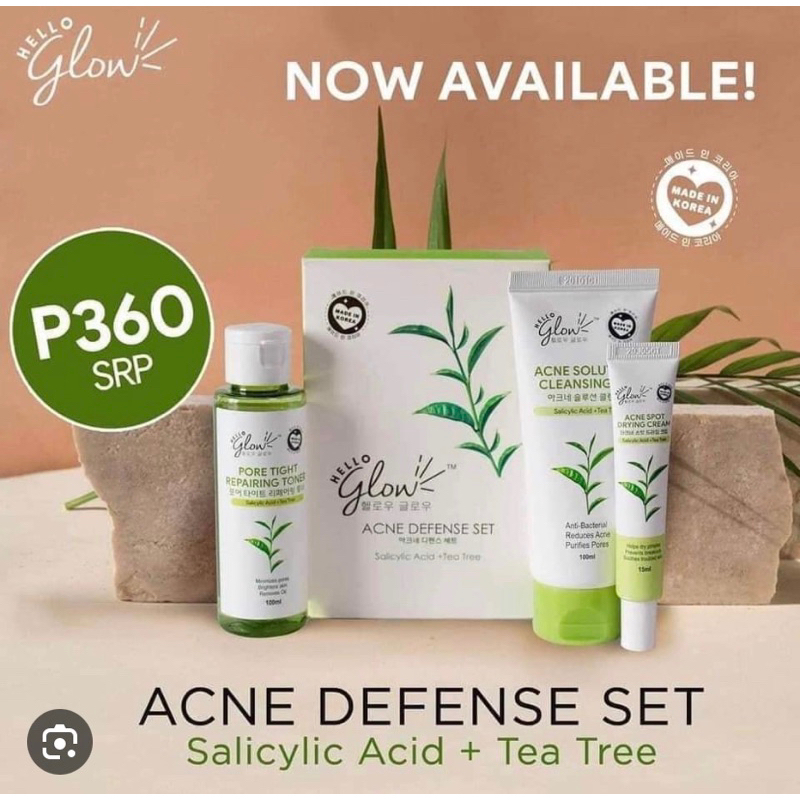 Hello Glow Acne Defense Set (New Packaging) | Shopee Philippines
