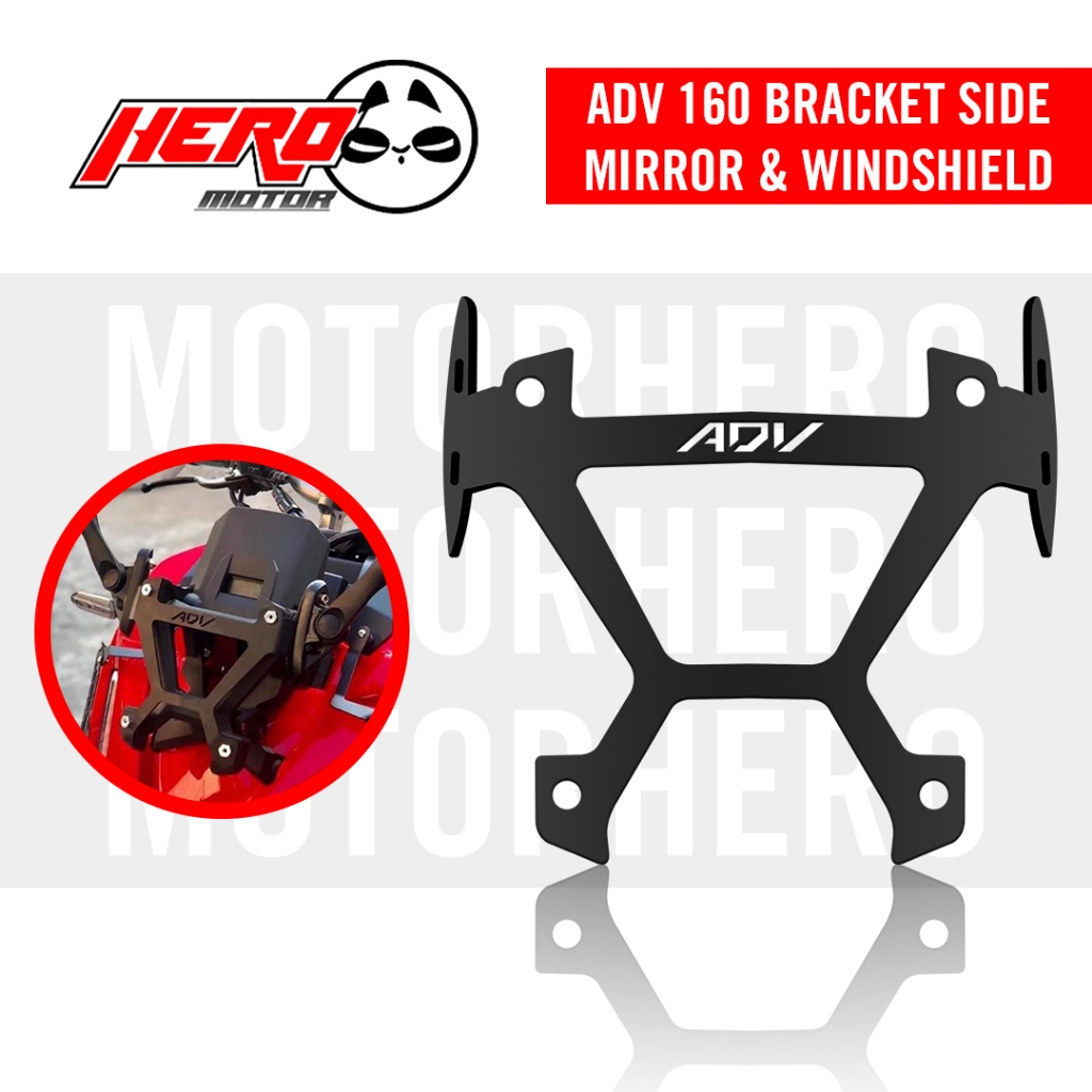 ADV 160 Bracket Side Mirror & Windshield Heavy Duty Aluminum Alloy Made ...