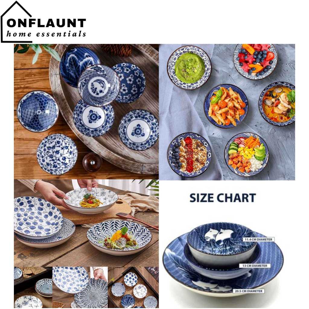 OnFlaunt Soup Bowls Ceramic Cereal Bowls Pasta Rice Japanese Style ...