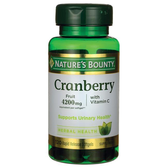 Natures Bounty Cranberry with Vitamin C 4200 mg (120 Rapid Release ...