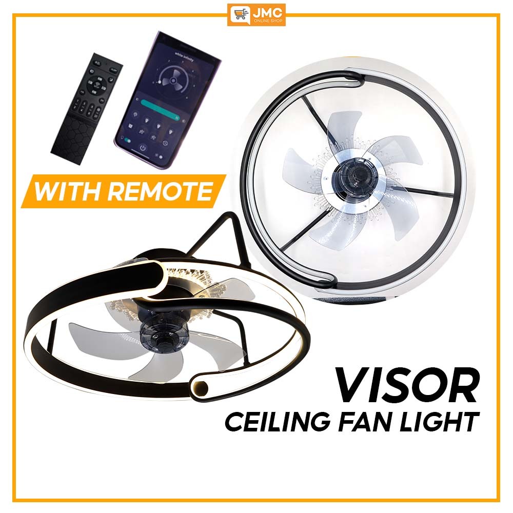 JMC VISOR Smart Tri-Color LED Dimmable Ceiling Fan Light with Mobile ...