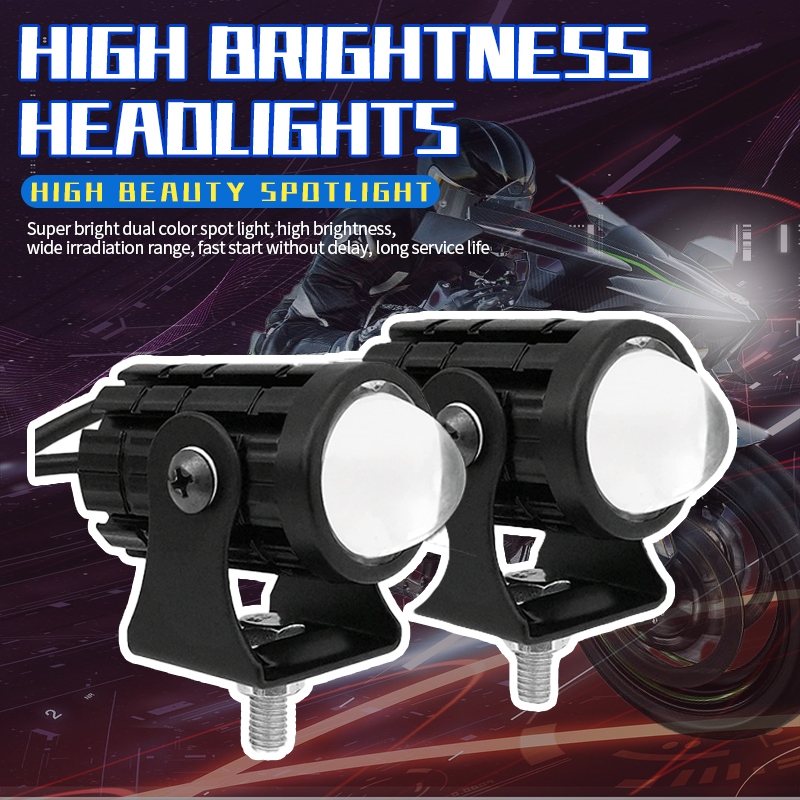 Led Mini Driving Light Motorcycle headlight Motorcycle with Handlebar ...