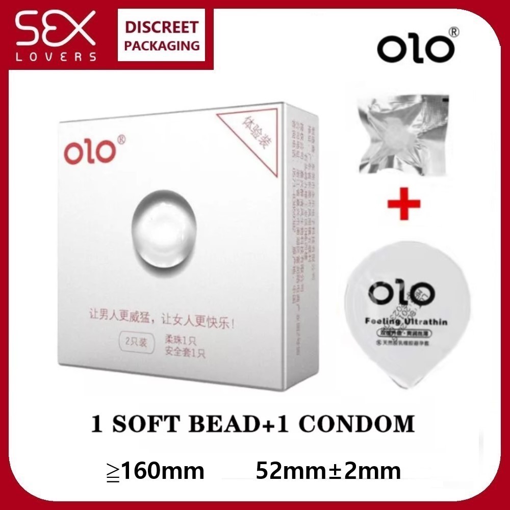 Olo Condom Feeling Ultrathin With Soft Bead Silicone Gel Adult Sex Toys