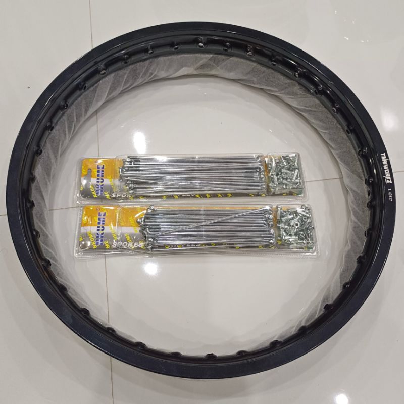 Alloy rim pair with chrome spokes (front&rear) | Shopee Philippines