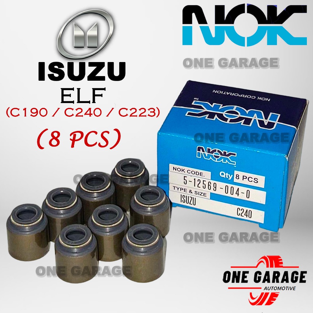 NOK Valve seal For ISUZU ELF DIESEL (C190 / C240 / C223) (8pcs ...