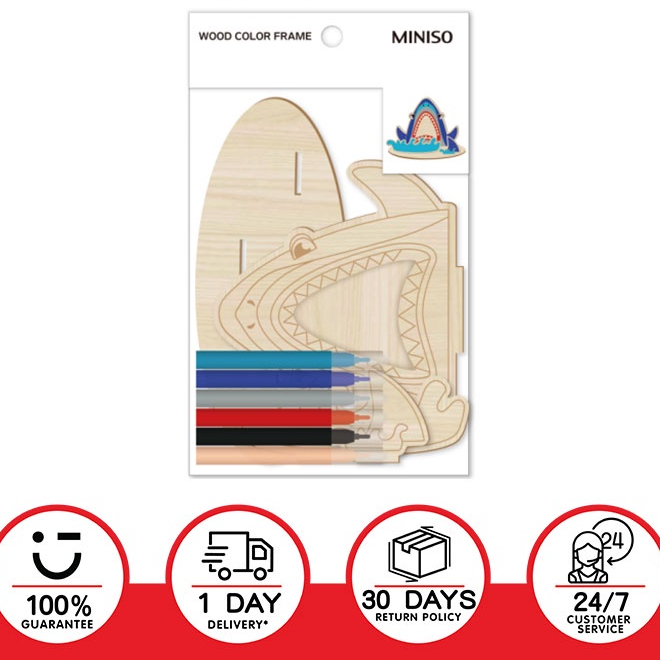 MINISO Wood Piece Painting Kit (Shark) | Shopee Philippines