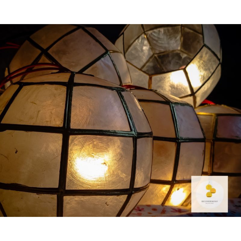 Capiz Ball with lights Indoor and Outdoor WITH FREE EXTRA BULB | Shopee ...