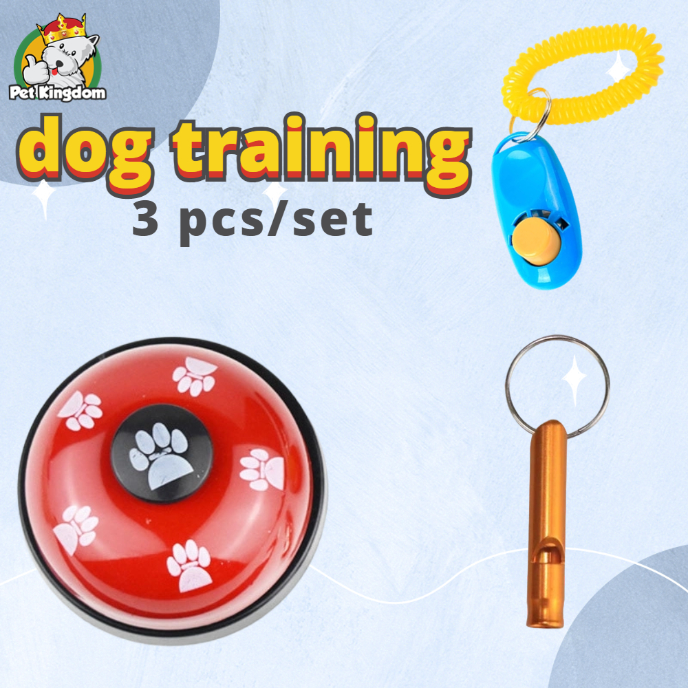 cat dog training 3-piece set bell whistle pet training clicker training ...