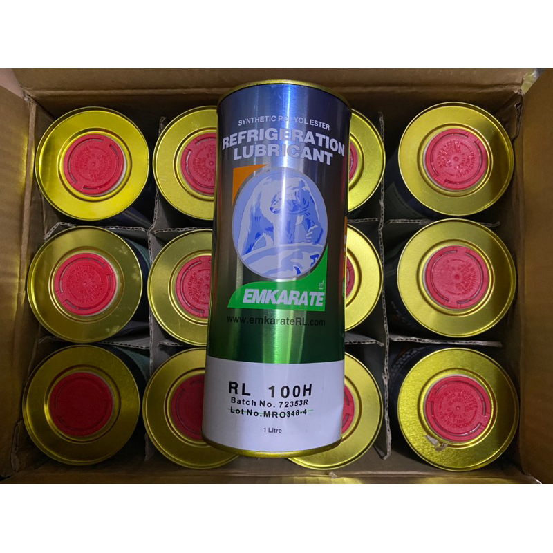 12cans | 1box | Emkarate Refrigeration Lubricant 1L | RL68H | RL100H ...