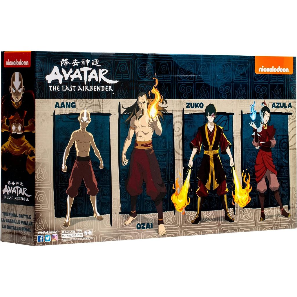 McFarlane Avatar The Last Airbender, Aang, Ozai, Zuko & Azula Final ...