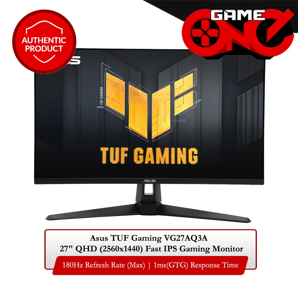 Asus TUF Gaming VG27AQ3A 27" QHD (2560x1440) Fast IPS Freesync Premium ...