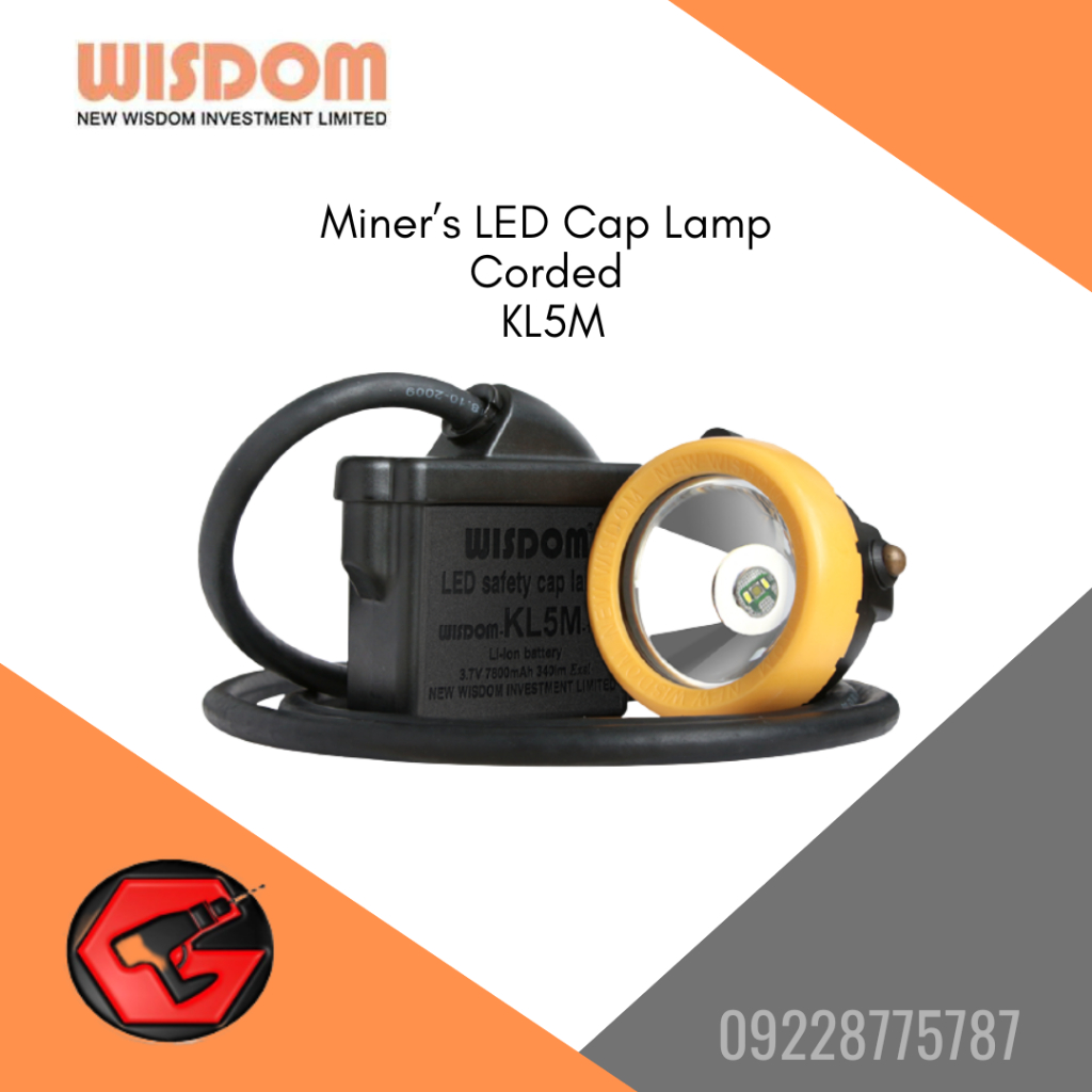 WISDOM ORIGINAL CORDED MINING LAMP KL5M (Standard) | Shopee Philippines
