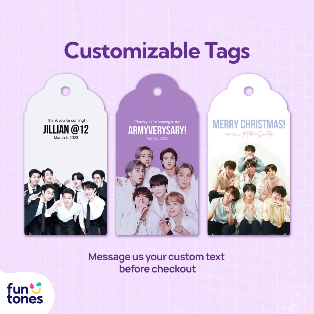 BTS Customizable Personalized Christmas Armyversary Birthday Thank You ...