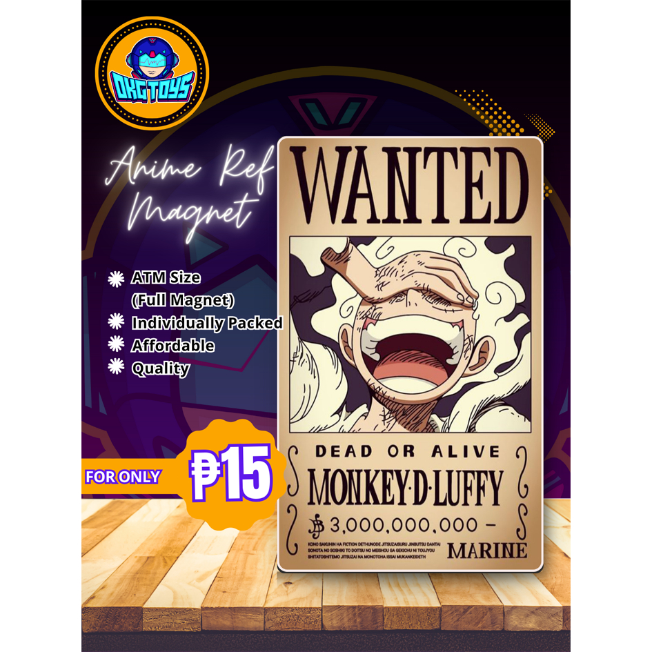 One Piece Wanted Poster Laminated Ref Magnet WS | Shopee Philippines