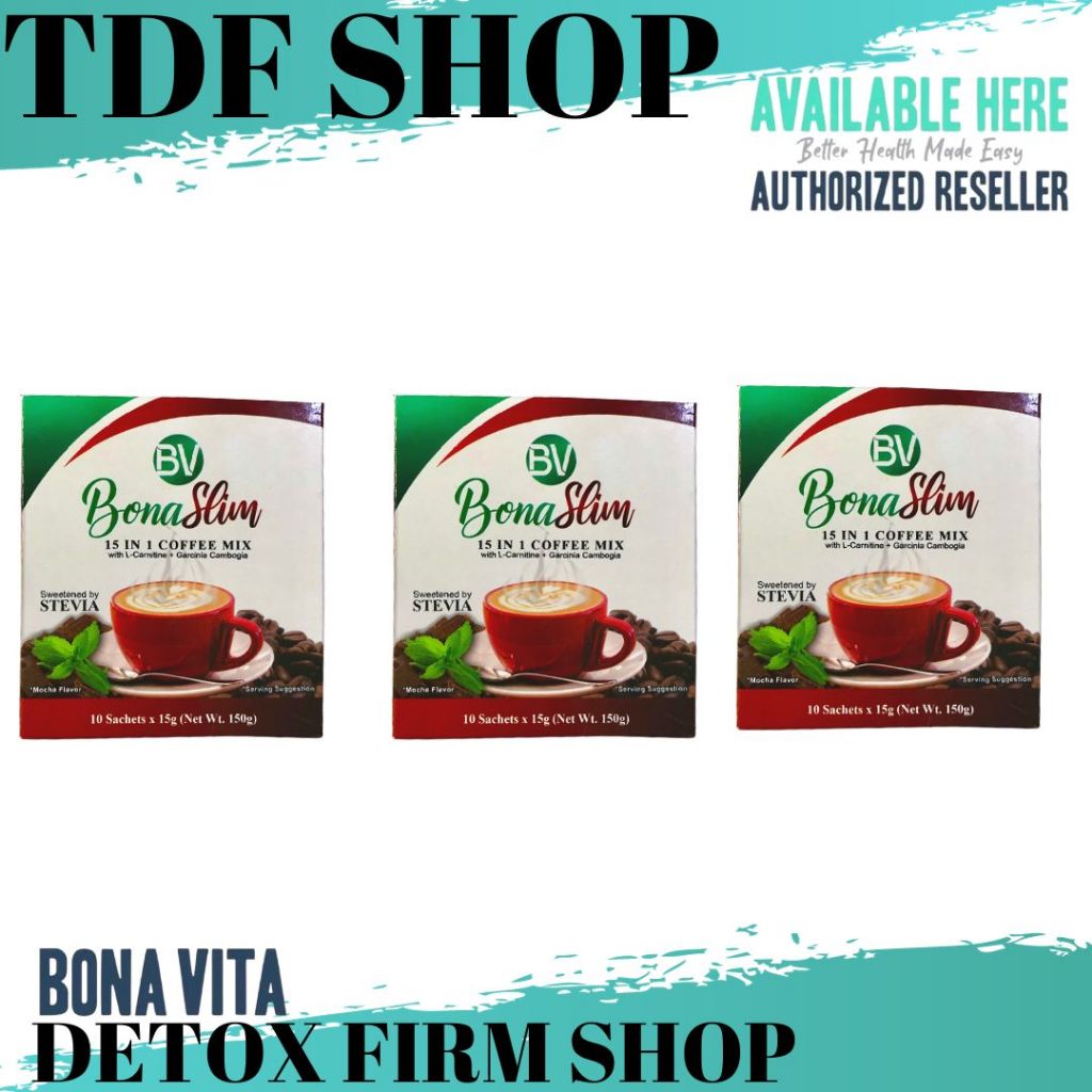 BonaSlim Trio 15 in 1 BonaVita Slimming Coffee 10 Sachets | Shopee ...