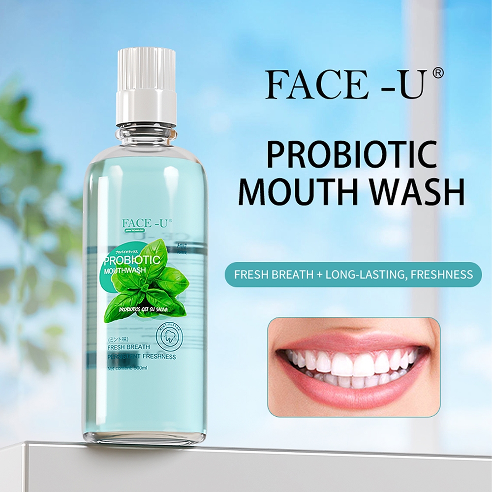 FACE-U PROBIOTIC MOUTHWASH (MINT FLAVOR) 500 Ml | Shopee Philippines