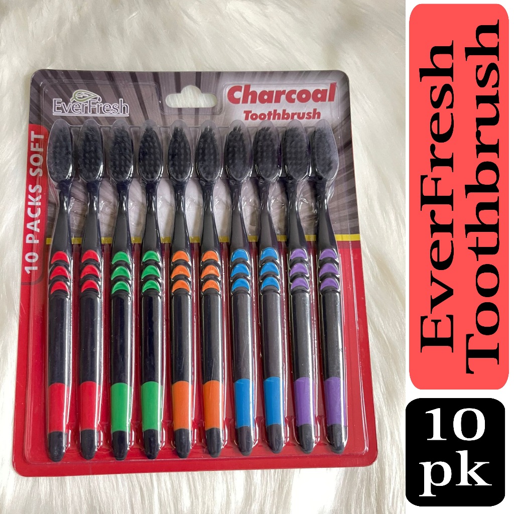 Original Everfresh 10pk Charcoal Toothbrush Soft, Sulit na sulit ...
