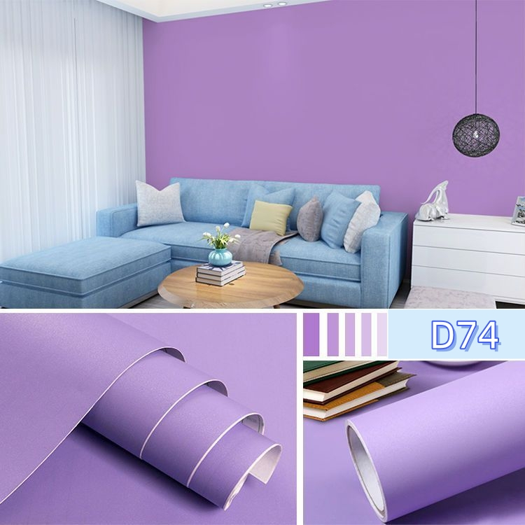 Wallpaper PVC purple self-adhesive 10mx45cm waterproof sticker for home ...