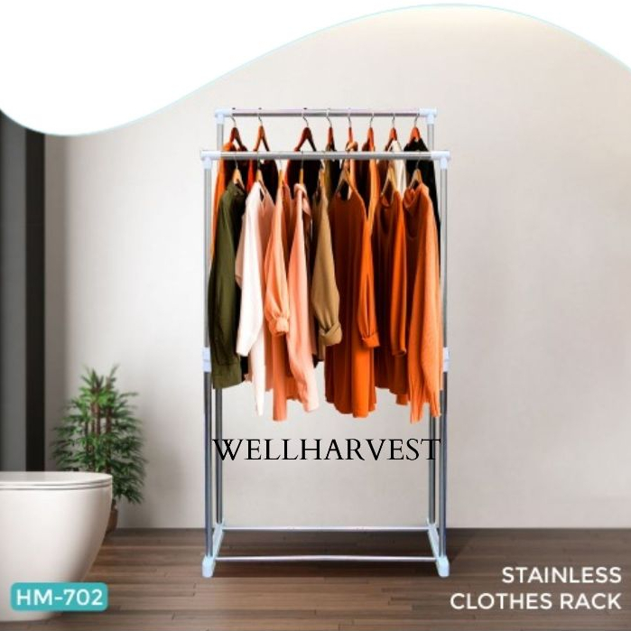 Foldable Sampayan Stainless Steel Clothes Rack Laundry Drying Stand ...
