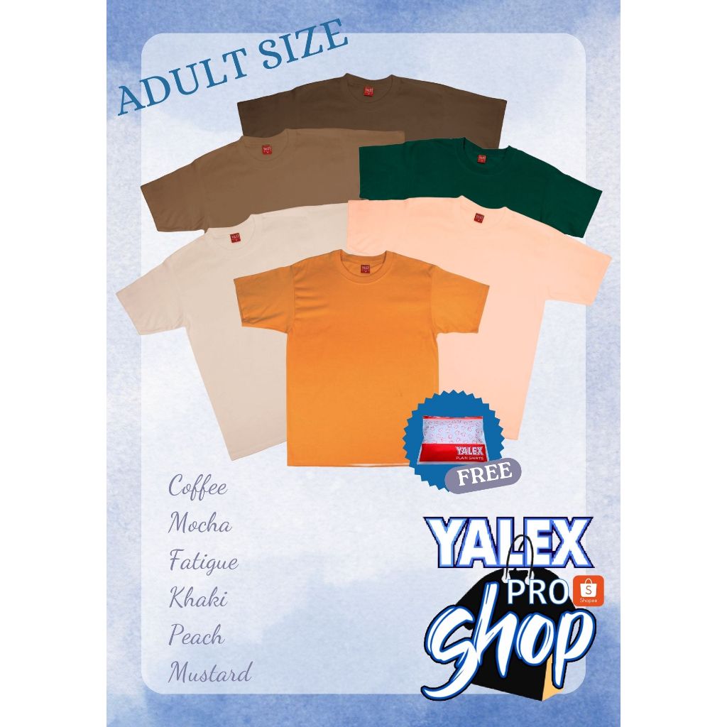 YALEX T-SHIRTS PLAIN NEXT GEN COLOR SERIES /ADULT/ RED LABEL ROUND NECK ...