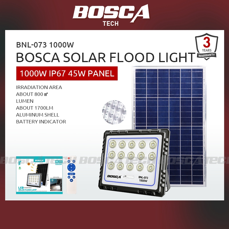 BOSCA Solar Flood Light BNL-073 IP67 1000W Aluminum shell remote ...