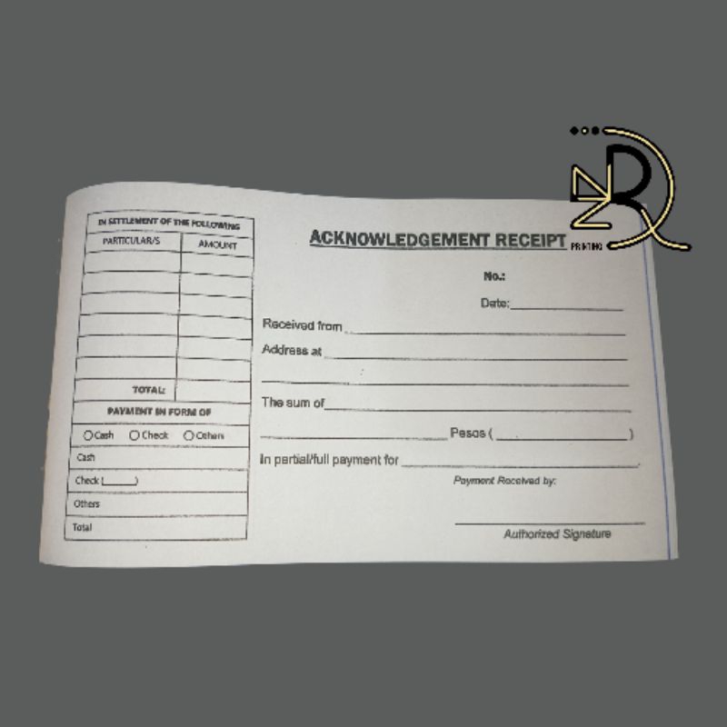 Generic Acknowledgement Receipt | Shopee Philippines